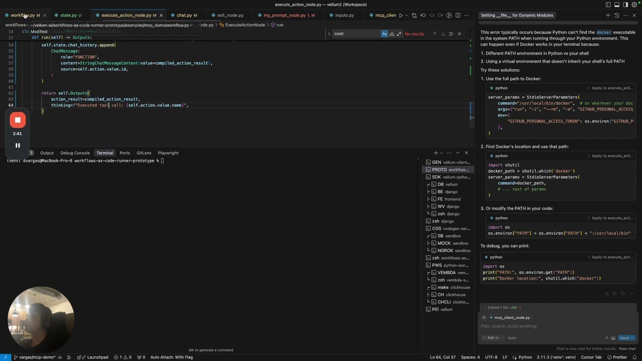 Vellum MCP Client Demo: Chat with your GitHub