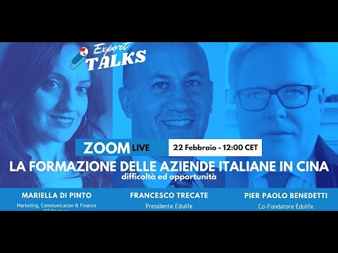 Export Talks – La formazione delle aziende italiane in Cina