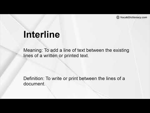 Interline Meaning