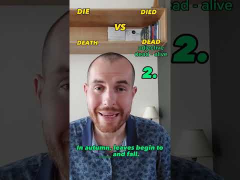 What's the difference between DIE, DIED, DEAD, and DEATH? Most students get it wrong! #english