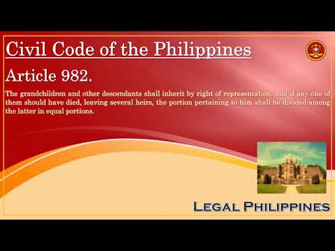 By What Right Do Grandchildren And Other Descendants Inherit? | Civil Code Article 982
