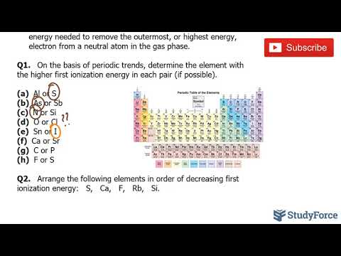 ⚗️ Determining First Ionization Energy based on Periodic Table Trends (Part 2)