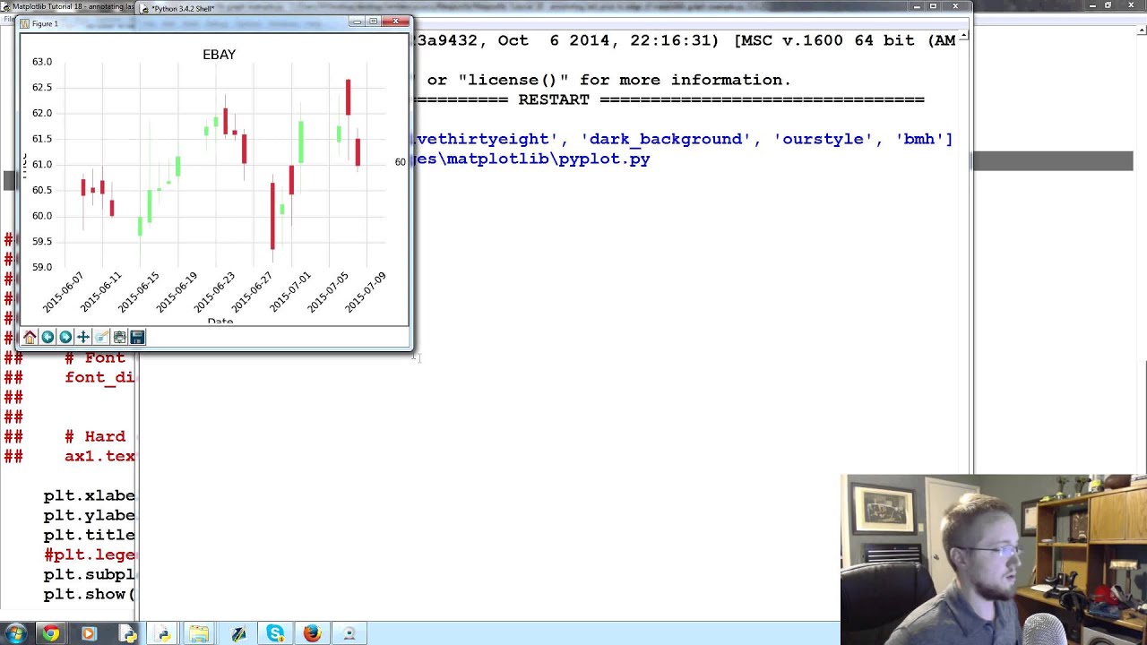 Matplotlib Tutorial 18 - annotating last price to edge of matplotlib graph example