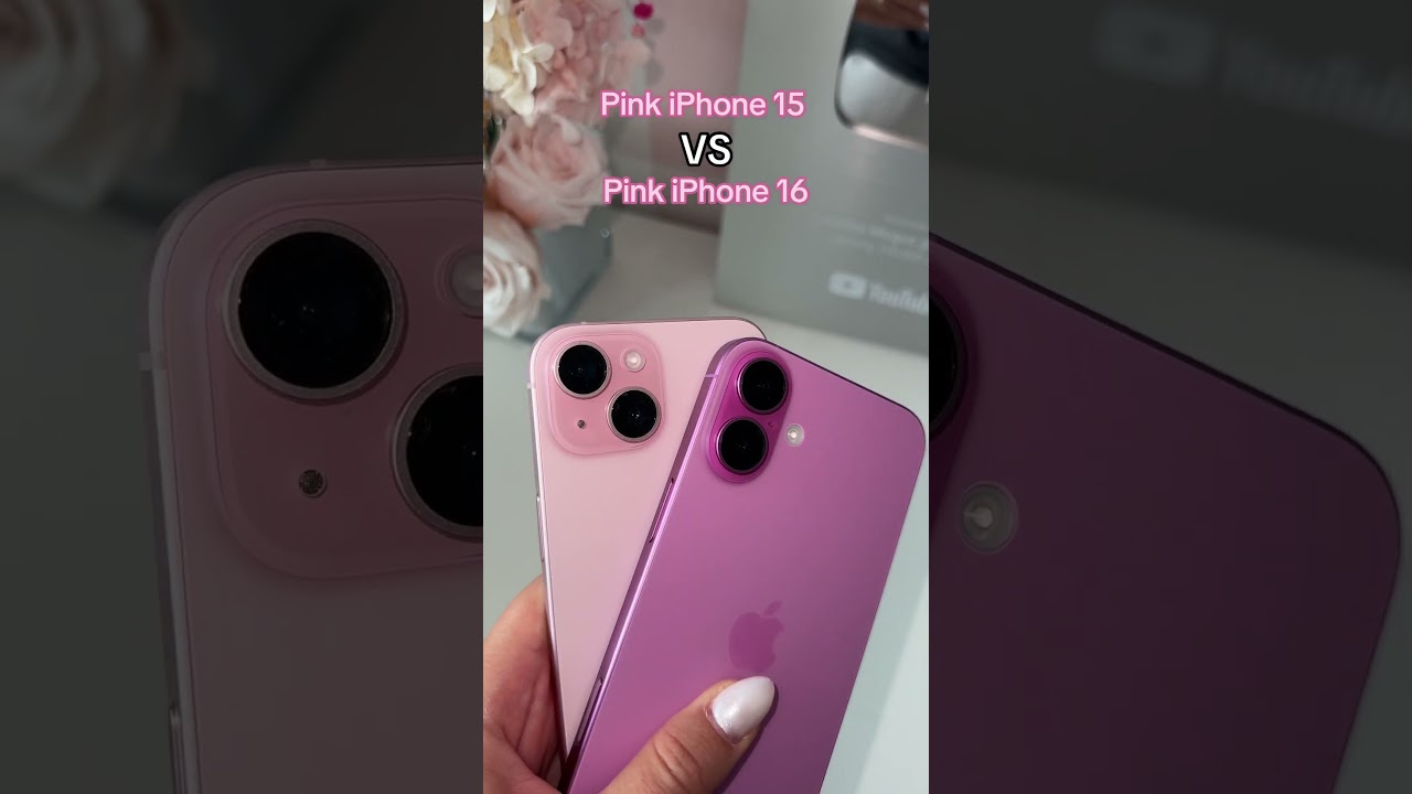 pink iPhone 15 VS pink iPhone 16 😱🎀