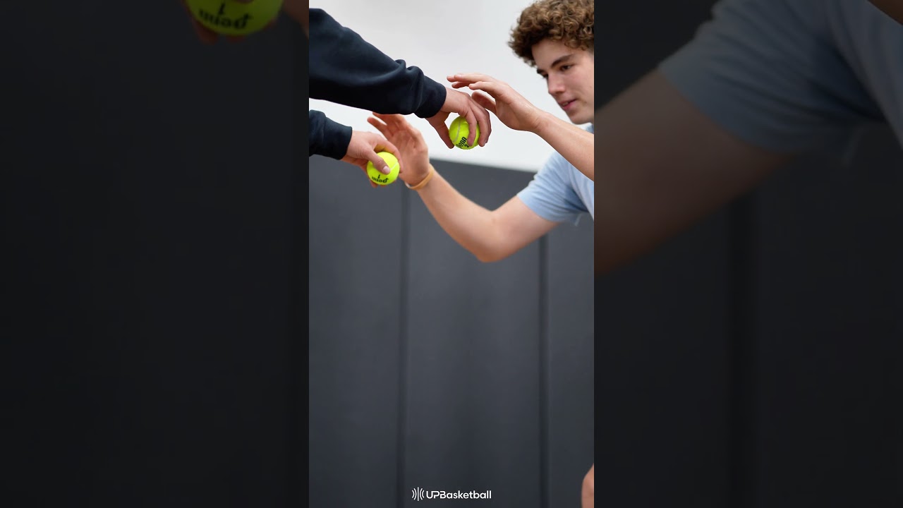 Working on our hand eye coordination and reaction time with tennis balls!