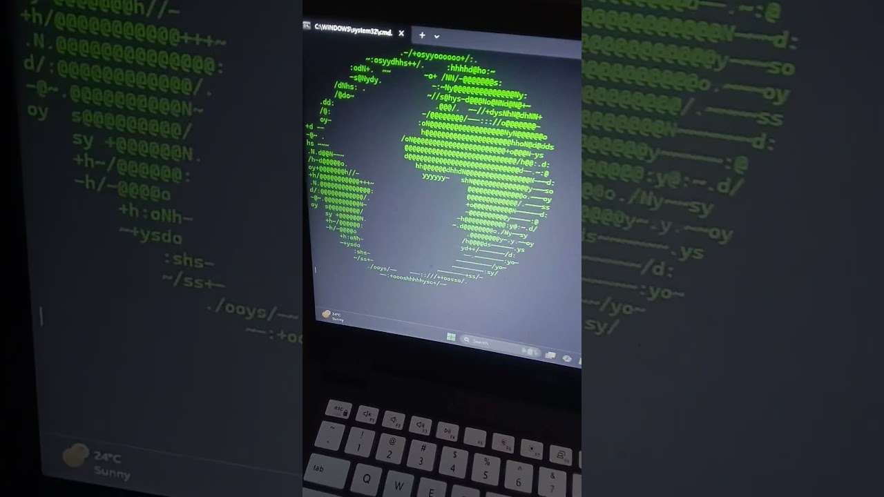 ASCII live | magic cmd #hacker #windows11 #curl #parrot #ascii #asciiart #hacking #trending