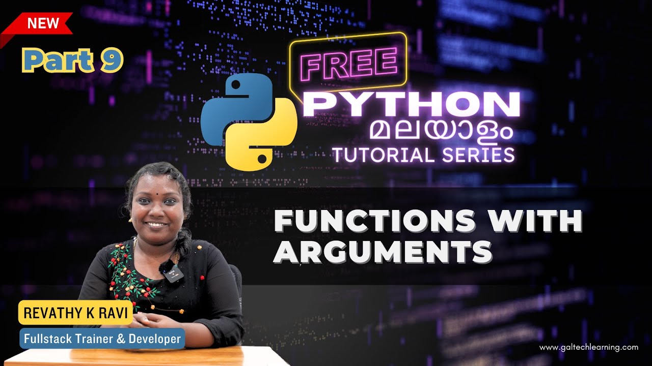 Functions and Arguments in Python | Python Function Malayalam | Types of Arguments | Part 9