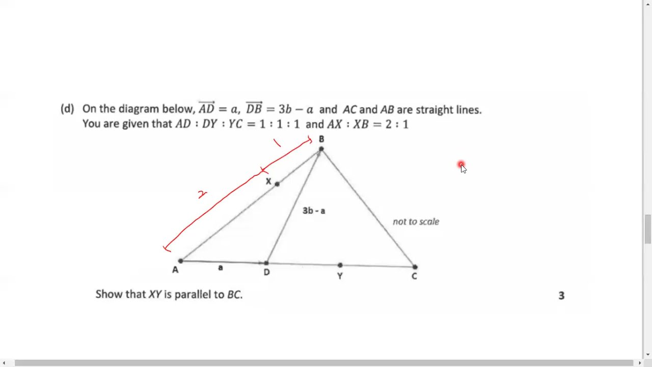Prove lines parallel using vectors!