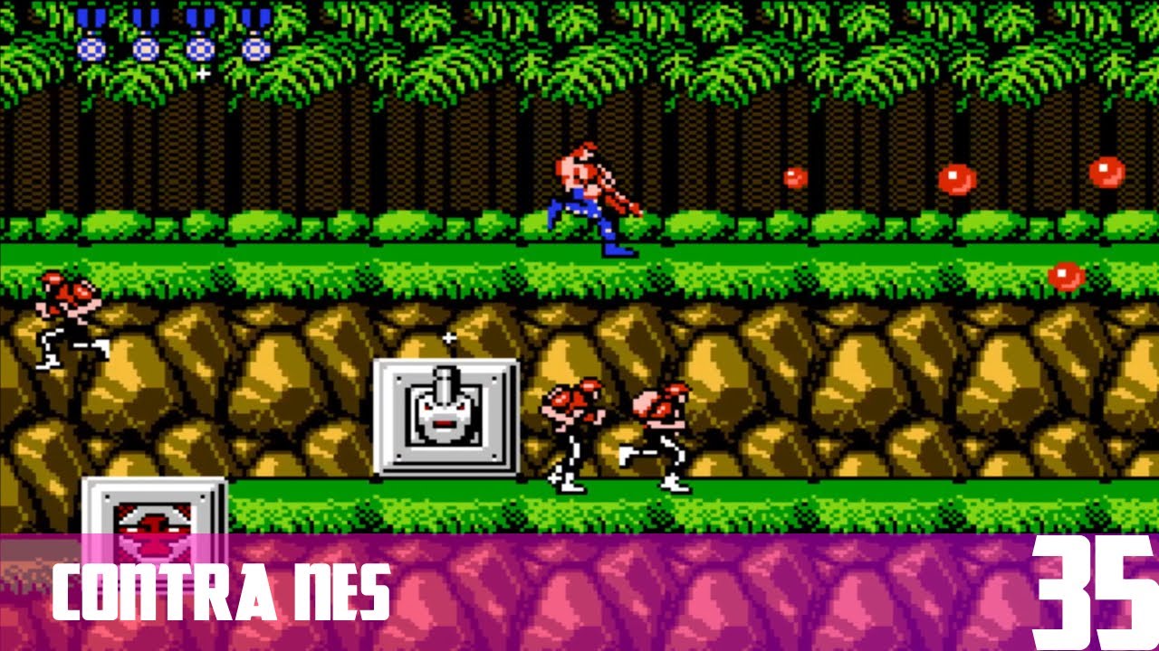 CONTRA NES GAME LONGPLAY [ KONAMI ] + CODE 30 LIFES CHEATS / HACKS