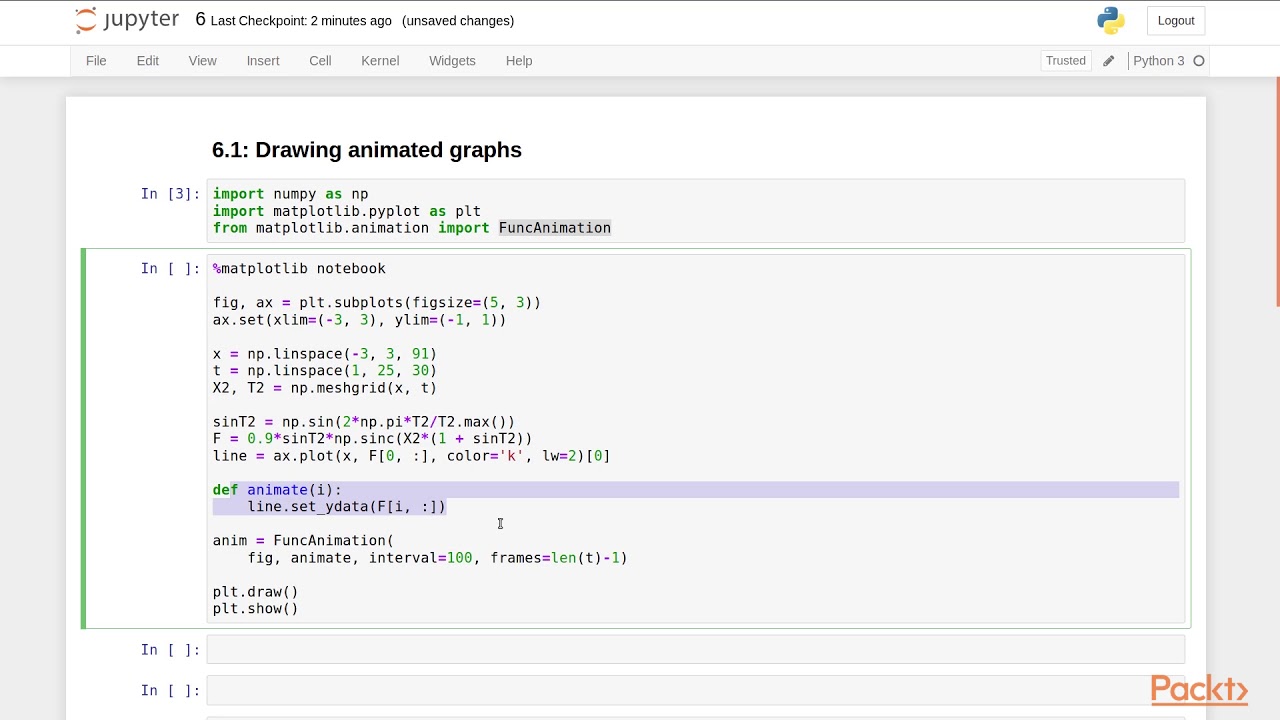 Data Visualization Recipes with Python and Matplotlib 3: Drawing Animated Graphs | packtpub.com