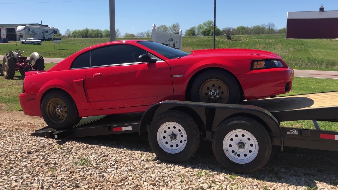 22ft (18+4) 7k Tilt Trailer Loading a Mustang