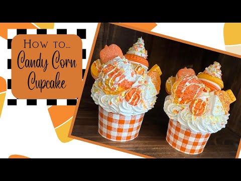 How to make a Fake Candy Corn Cupcake | Fake Bake for Halloween and Fall | Replay FB Live