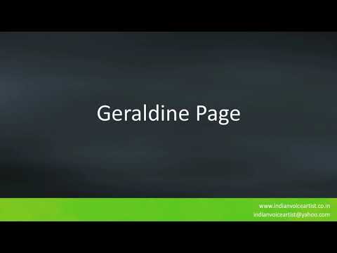 How to pronounce "Geraldine Page".