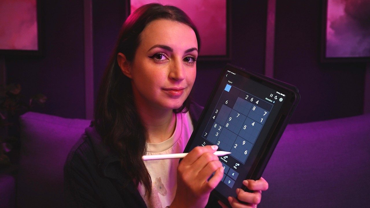 Fall asleep, I'll keep you company playing Sudoku :) ASMR