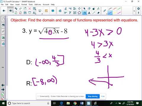 Finding domain and range using the graphing calculator