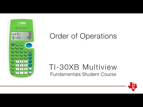 Order of Operations - Part 1 | TI-30XB Multiview Calculator | Fundamentals Course