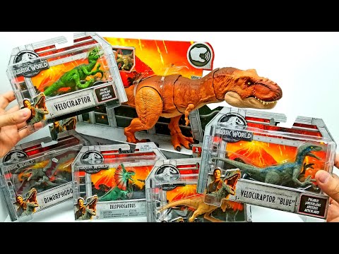 Jurassic World Fallen Kingdom Toys Attack Pack Complete Set with T Rex!