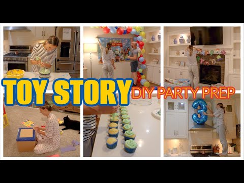 *PARTY PREP* DIY TOY STORY THEME PARTY | BUZZ LIGHTYEAR CAKE | DIY DECOR