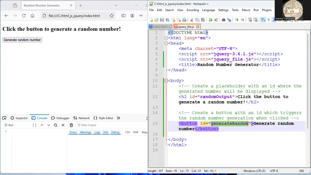 jQuery 18: Generate a random number