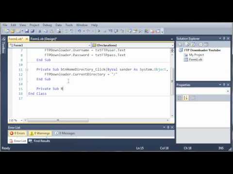 Visual Basic Tutorial - 180 - FTP Downloader Part 3 Showing The Files ...