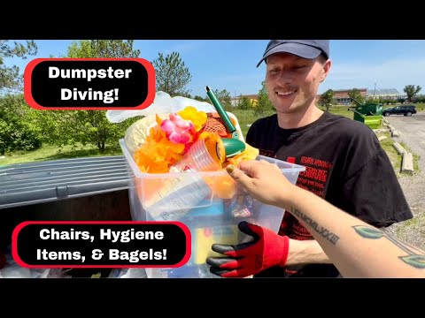 Dumpster Diving! More Magazines, Bagels, & Hygiene Items!