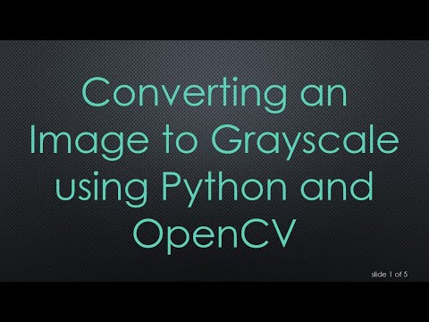 Converting an Image to Grayscale using Python and OpenCV