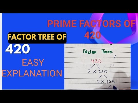 Factor tree of 420|prime factor of 420|420 का गुणनखंड |#factortree#lcmhcf|420 factor tree