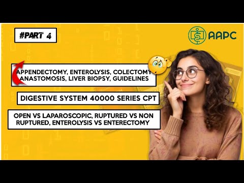 Part 4 || Appendectomy Laparoscopic vs Open || Digestive System 40000 Series || Medical Coding ||