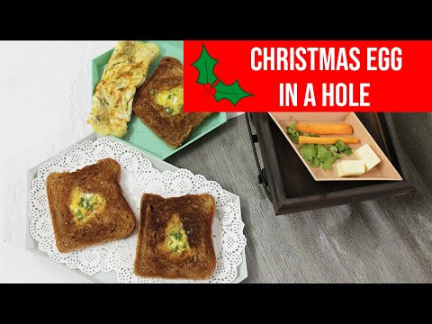 Christmas egg in a Hole [ Easy and fun christmas snack recipe for kids]