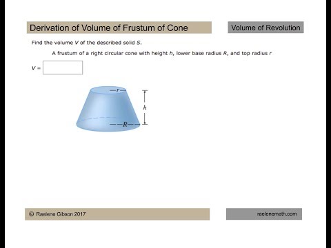 Volume Frustum Cone