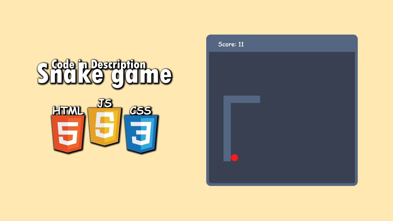 The Snake Game! Using HTML, CSS & JS