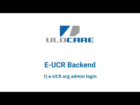 1) E-UCR Backend - e-UCR org admin login