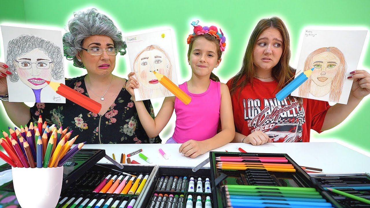 Ruby and Bonnie DRAWING Yourself Challenge