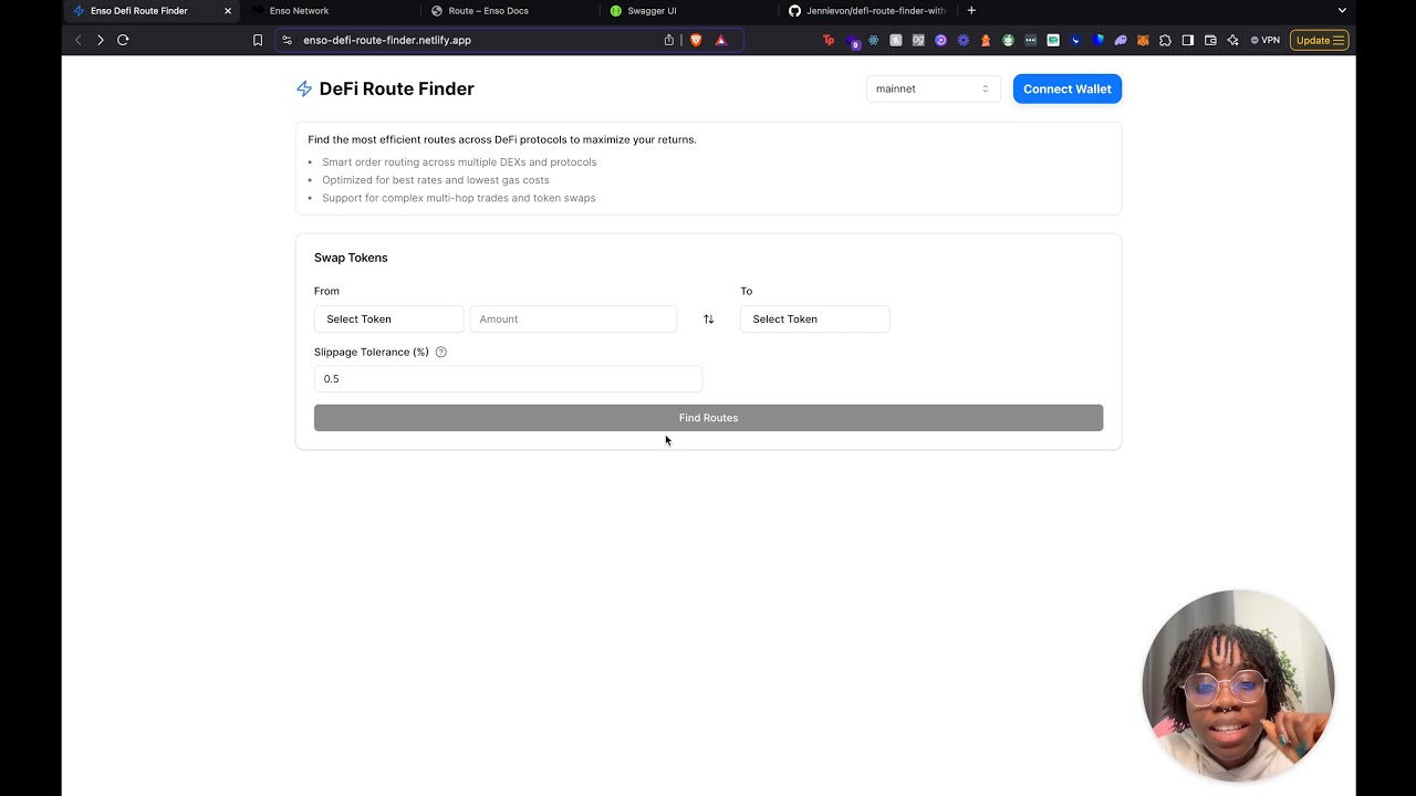 Building a DeFi Route Finder with React & Enso Intent Engine | Technical Demo
