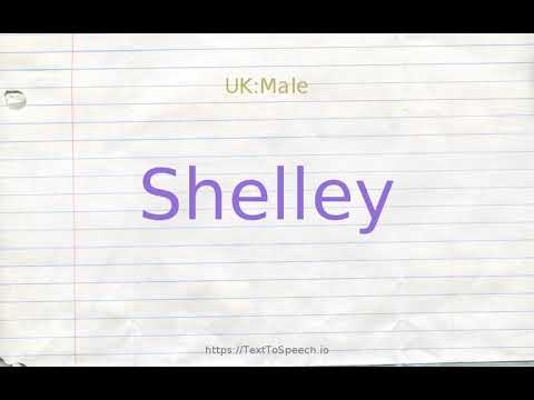 How to pronounce shelley
