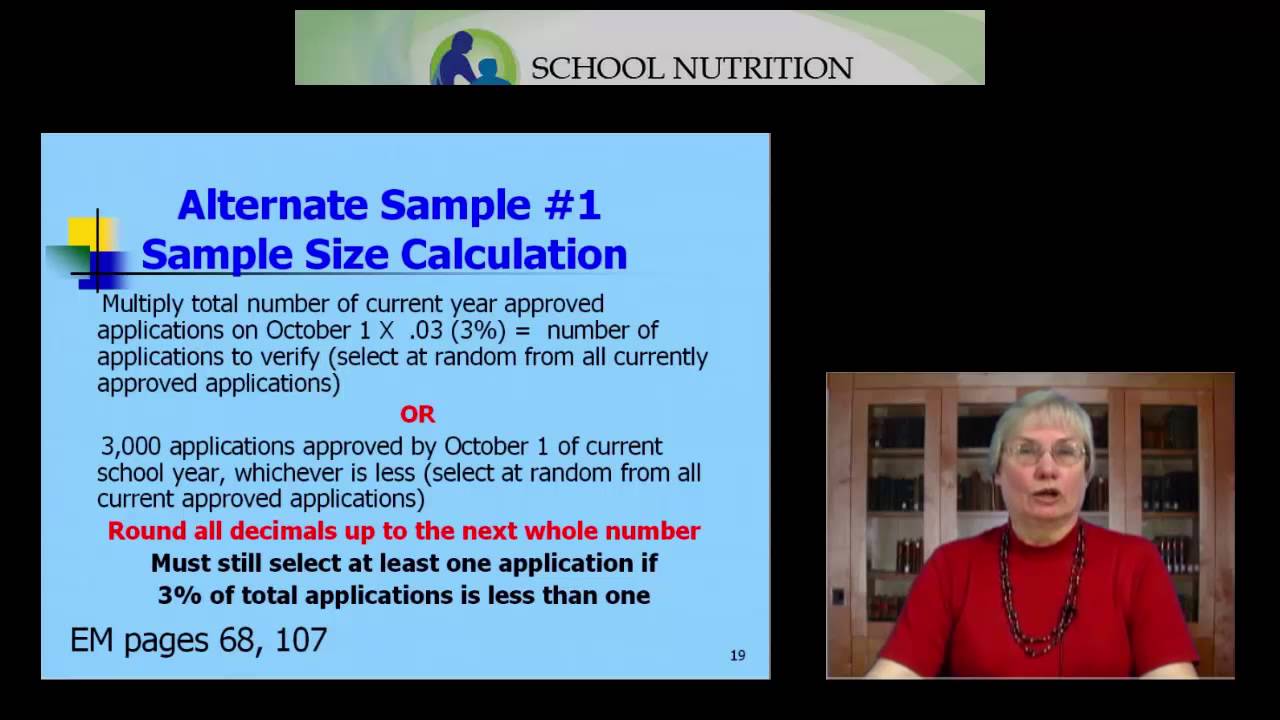 Verification Process   3 Sample Sizes and Methods of Selection