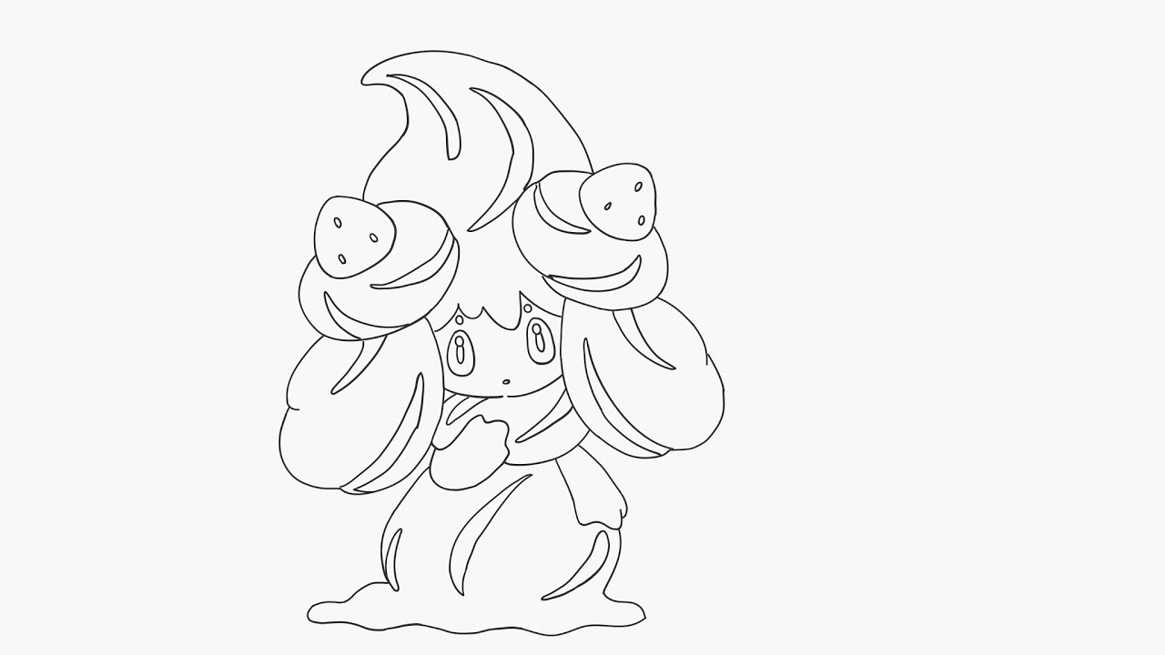 How to draw Alcremie from pokémon step by step