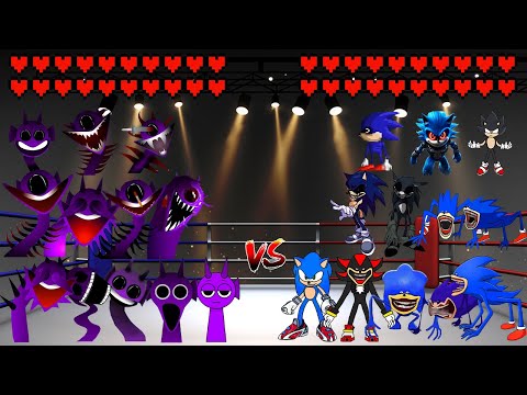 Durple Sprunki Monster Evolution vs Shinsonic Monster Evolution! Meme battle