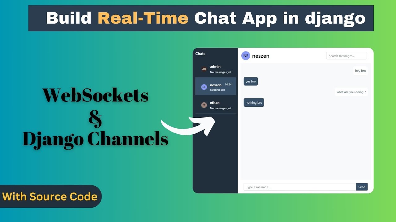 Build Real-Time Chat Application in Django using Websockets & Django Channels