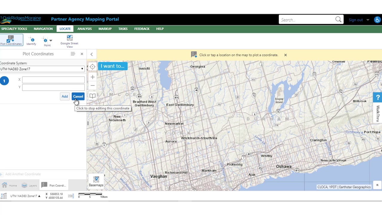 Plot Coordinates Tool