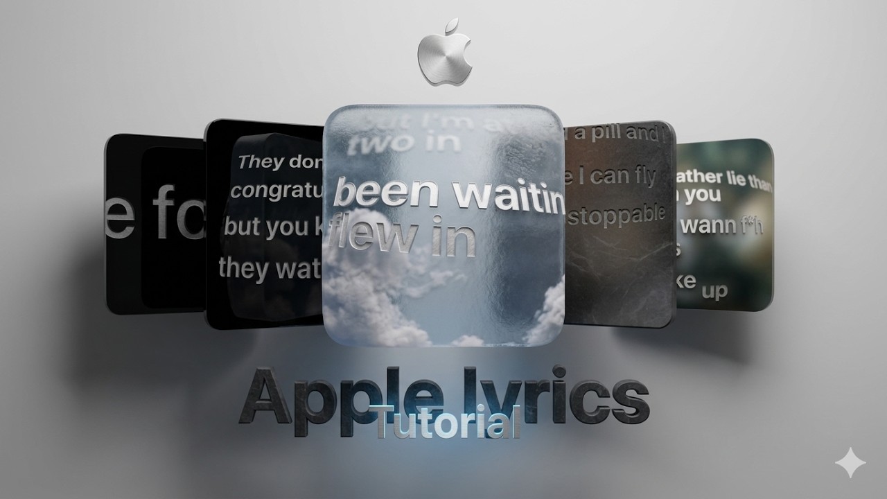 Apple lyrics animation tutorial in after effect