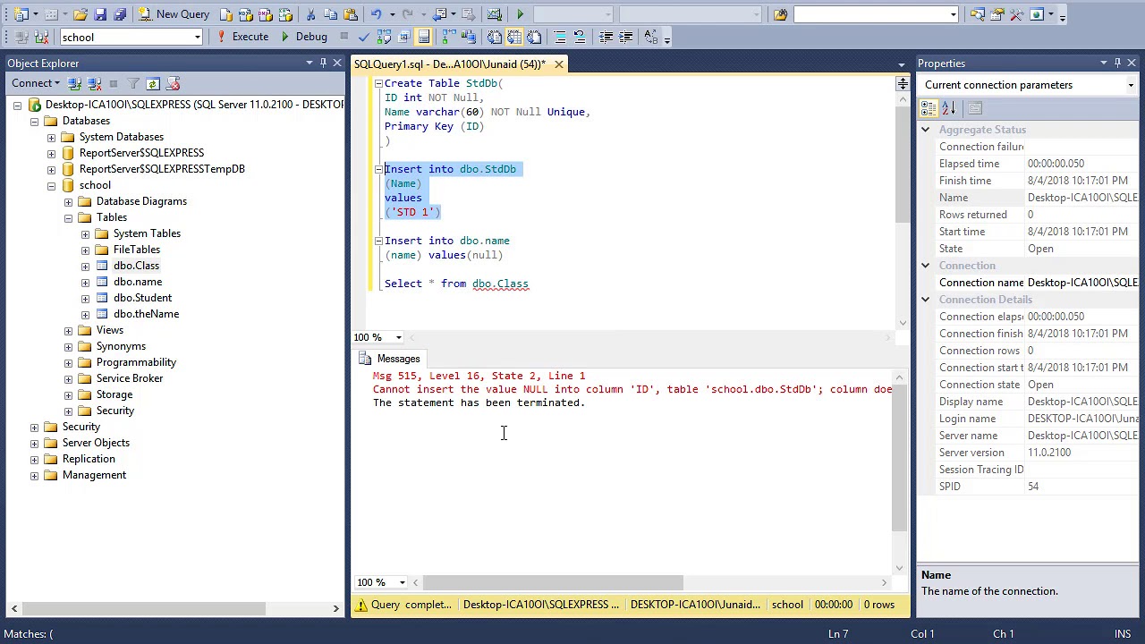 35 SQL Server - SQL PRIMARY KEY Constraint