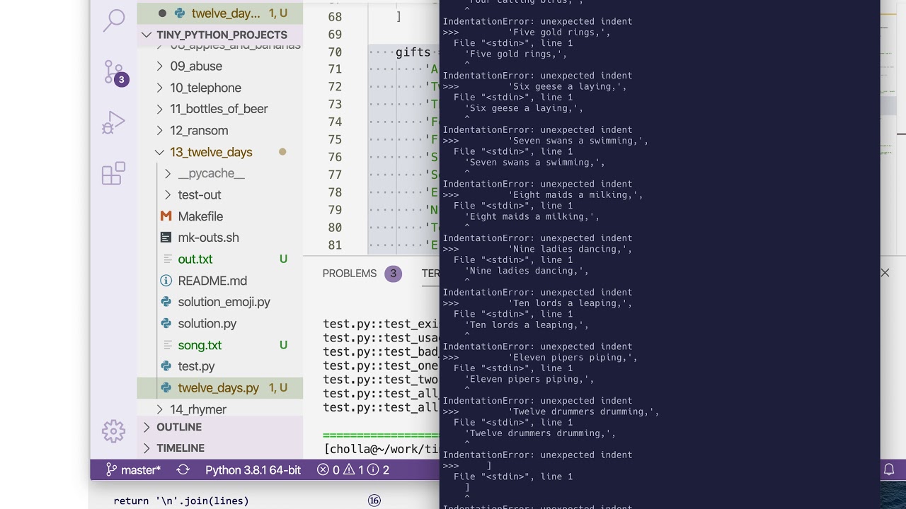 Tiny Python Projects: Ch 13 Pt 7 (Solution Pt 3)