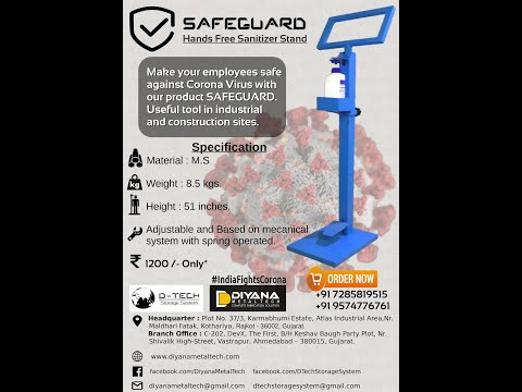 SAFEGUARD - Hands Free Sanitizer Stand