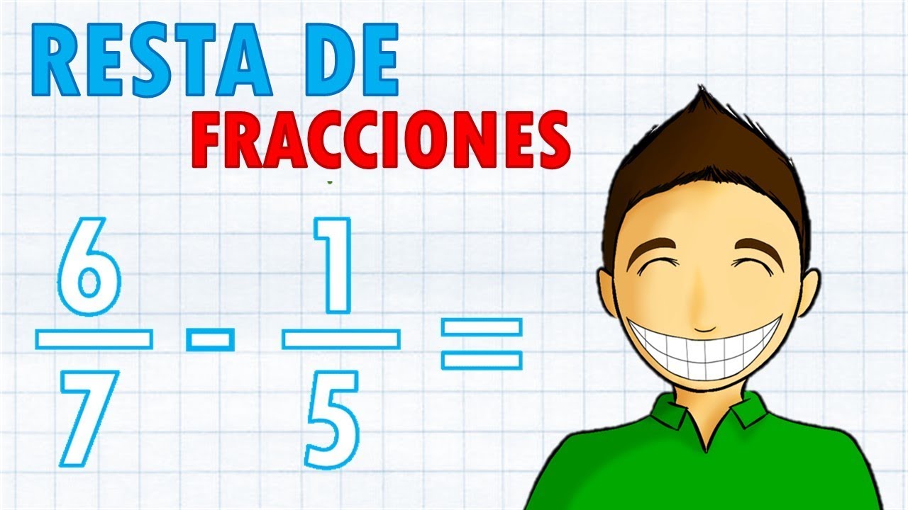 RESTA DE FRACCIONES CON DIFERENTE DENOMINADOR Super facil