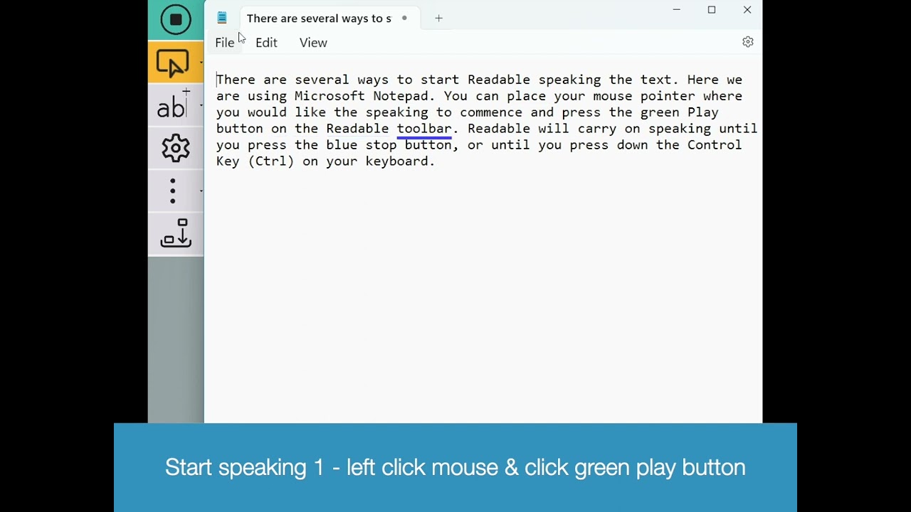 Sensory Readable in Notepad