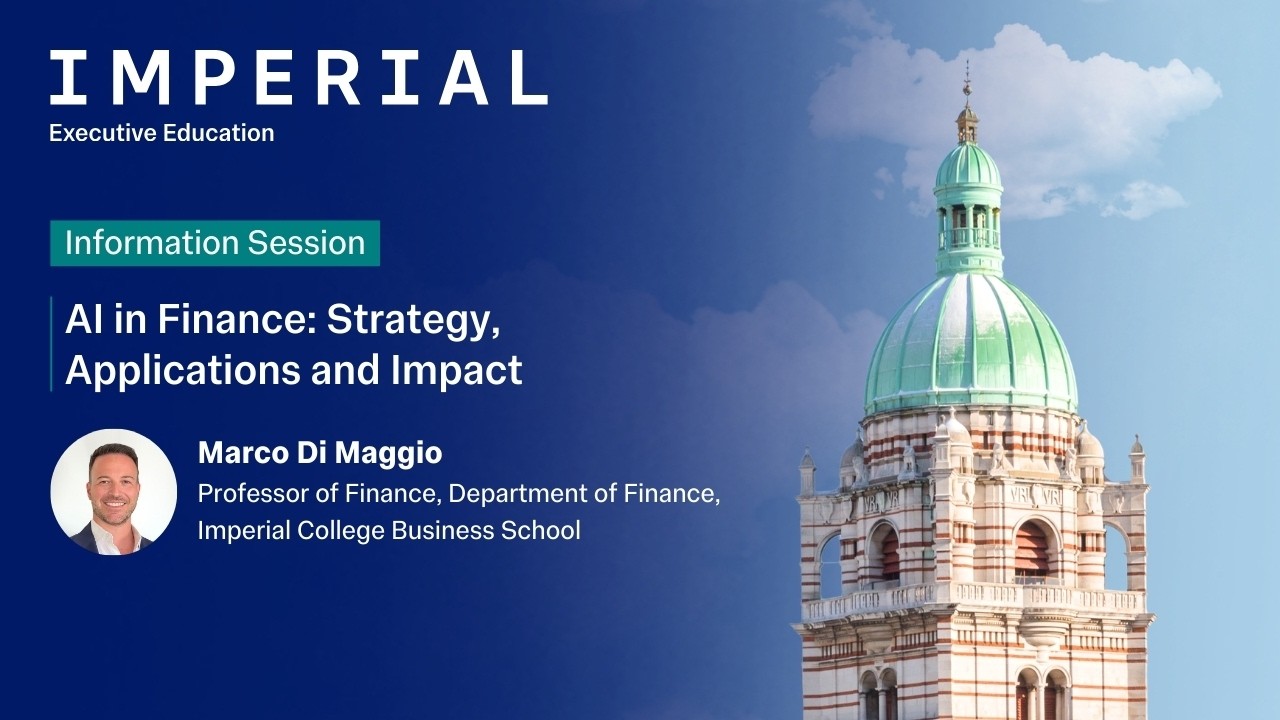 Information session on Imperial Executive Education’s AI in Finance