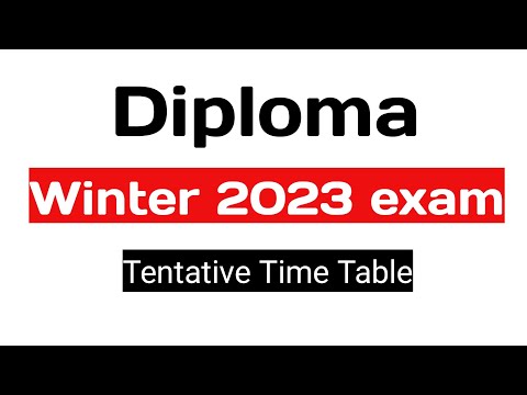Tentative Time Table #easylife #diploma #examtimetable