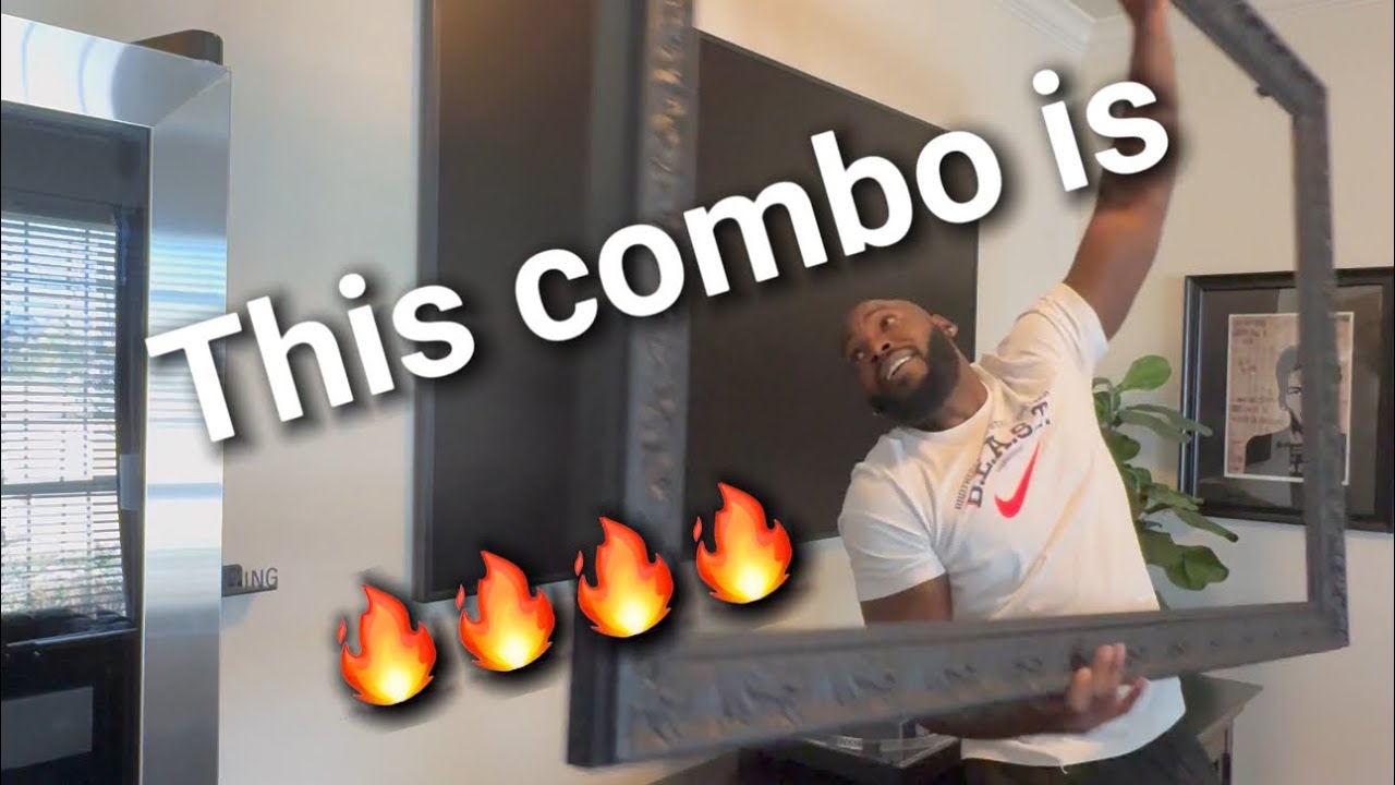 Samsung Frame Tv with Custom Deco Frame 😏