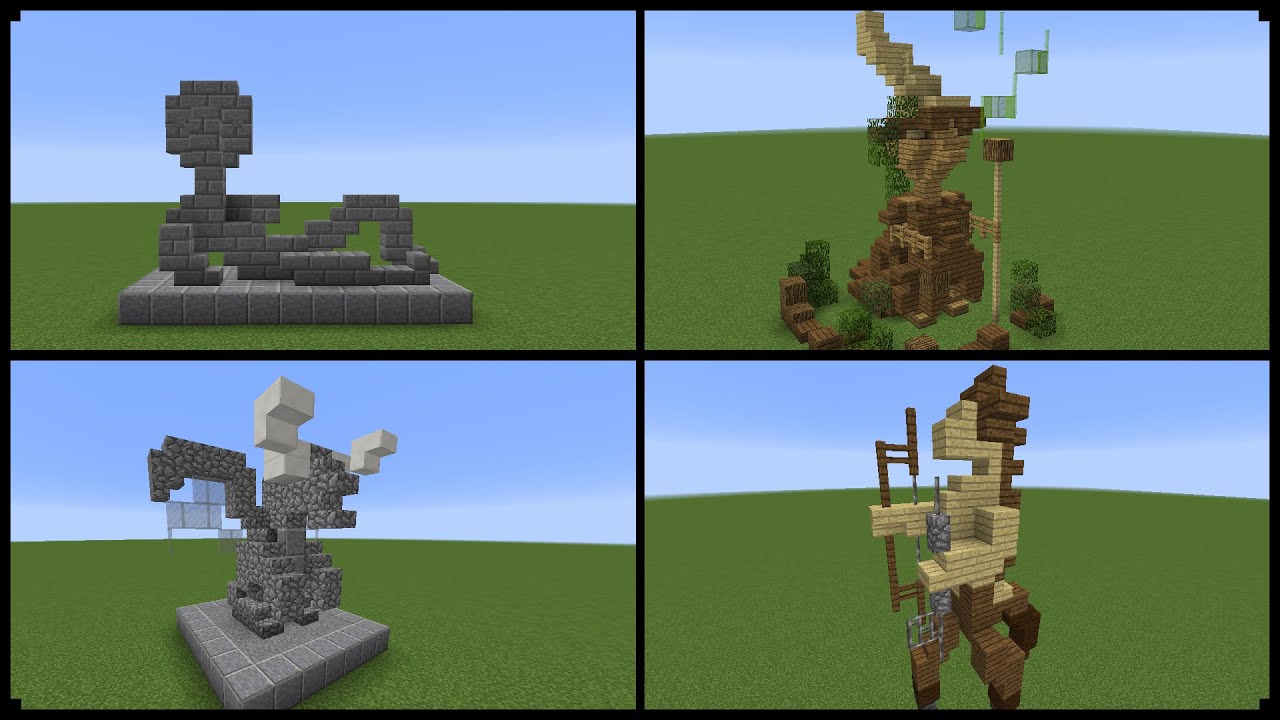 10+ Minecraft Statue Designs! (And How To Make One)
